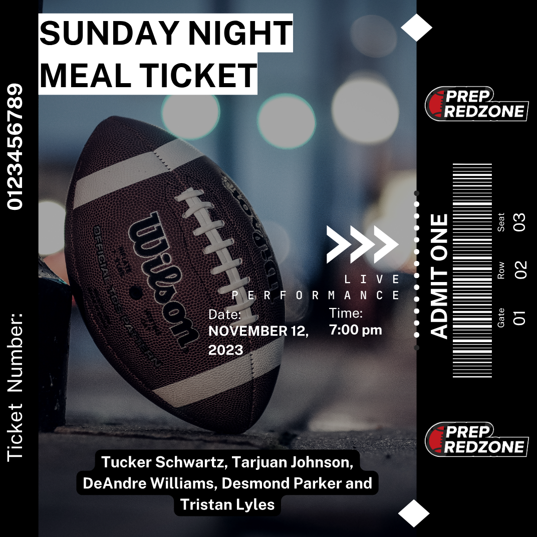 Sunday Night Meal Ticket - Prep Redzone
