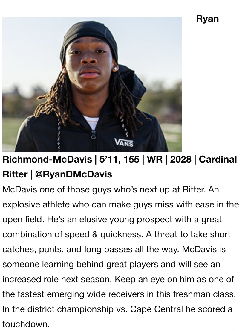 Ryan Richmond-McDavis, - Prep Redzone