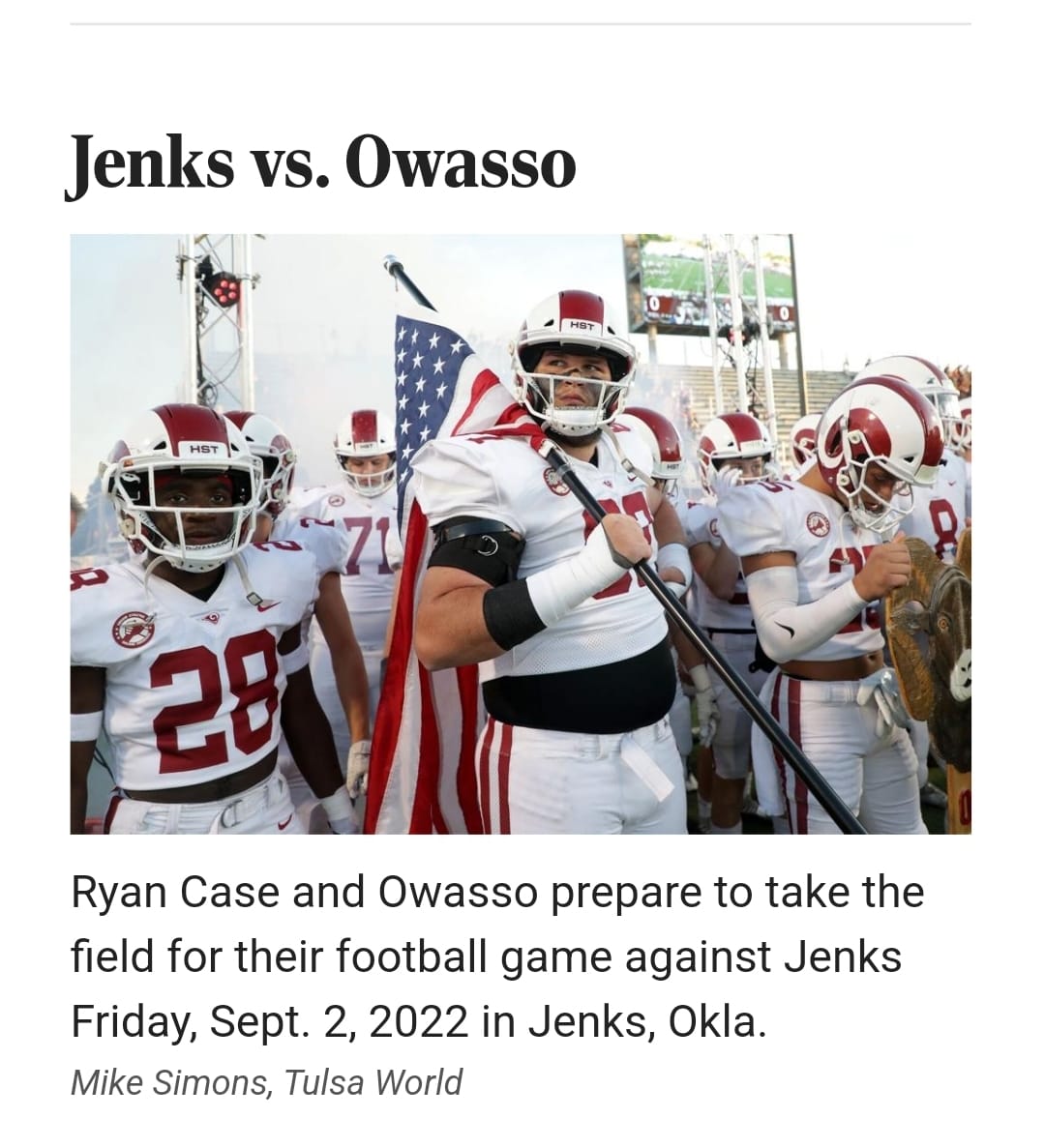Ryan A Case, Owasso - Prep Redzone