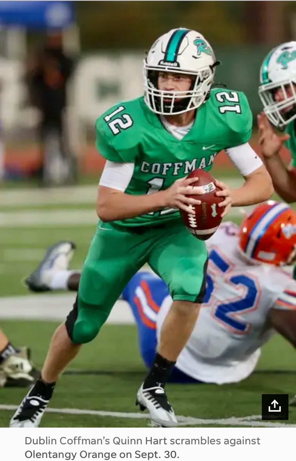 Quinn Hart, Dublin Coffman - Prep Redzone